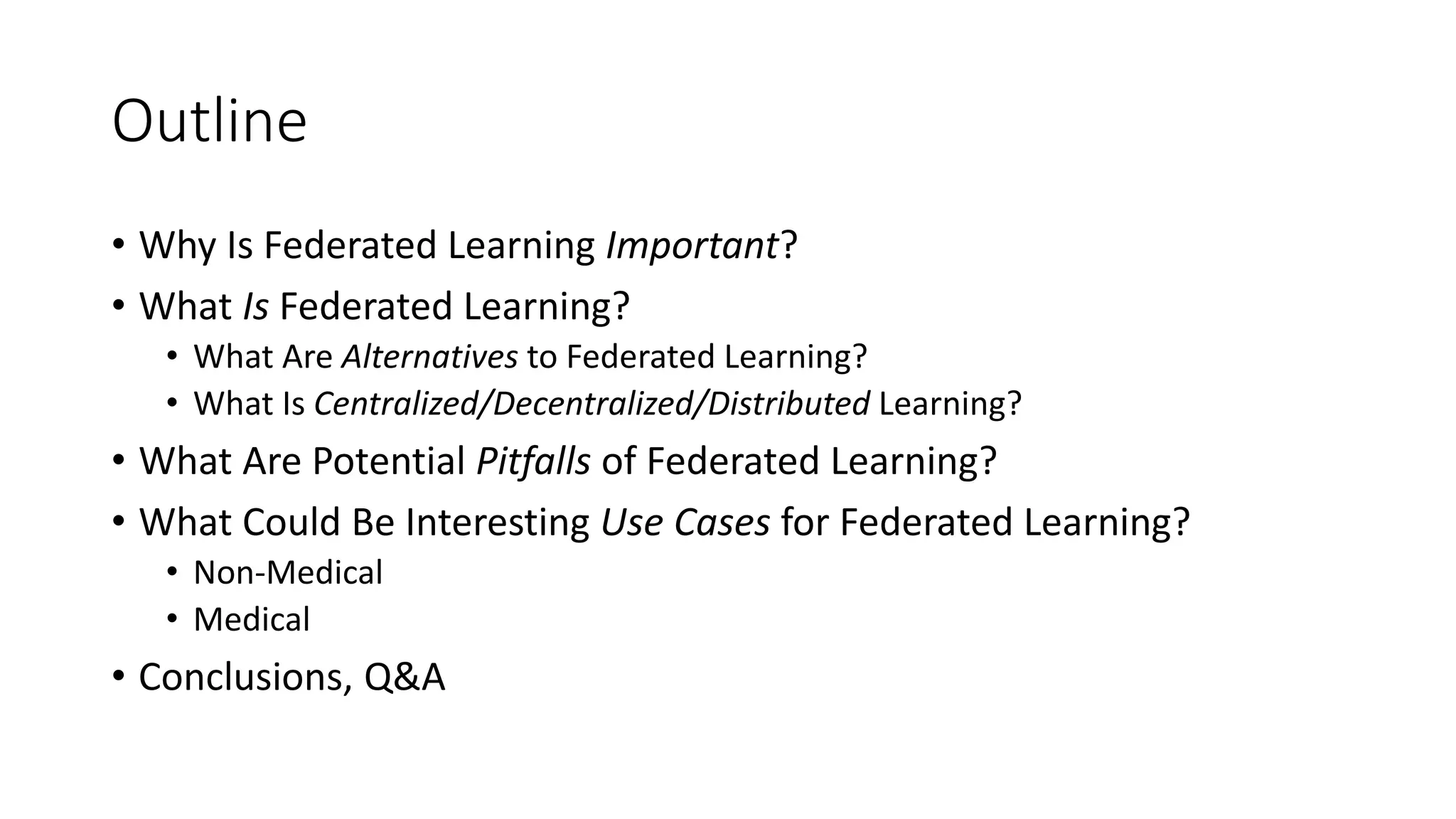 Federated Learning | PPTX | Internet for Beginners | Internet