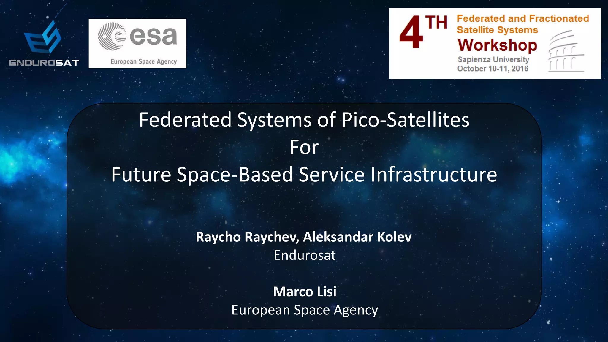 Federated Systems of Pico-Satellites for Future Space-Based Service ...