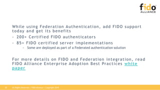 Integrating FIDO Authentication & Federation Protocols | PDF