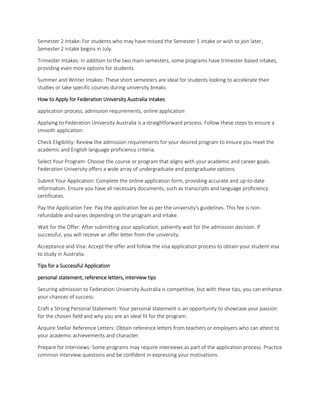 Federation University Australia Intakes.pdf