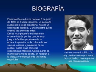 Federico Garcia Lorca | PPTX