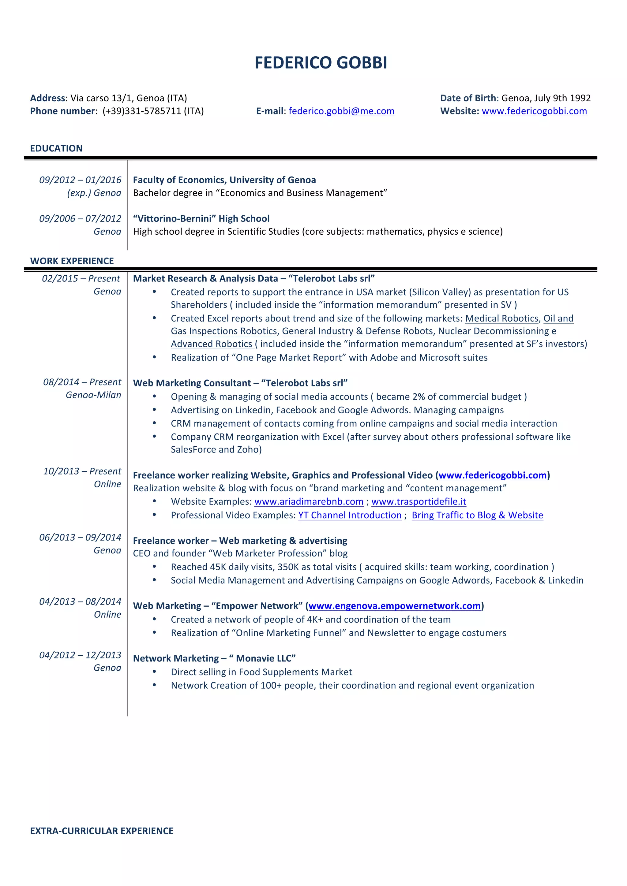 Federico_Gobbi_CV_ENG | PDF
