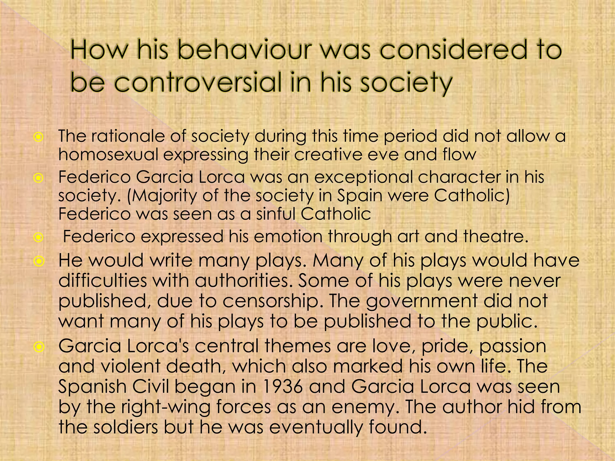 Federico slide show, history, cencorship,limitations.homosexual | PPTX ...