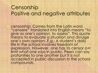 Federico slide show, history, cencorship,limitations.homosexual | PPTX