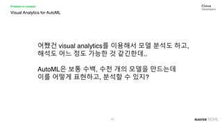 Beyond TensorBoard: AutoML을 위한 interactive visual analytics 서비스 개발 경험 공유 | PPT