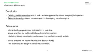Beyond TensorBoard: AutoML을 위한 interactive visual analytics 서비스 개발 경험 공유 | PPT