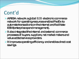 FedEx case e-procurement | PPT