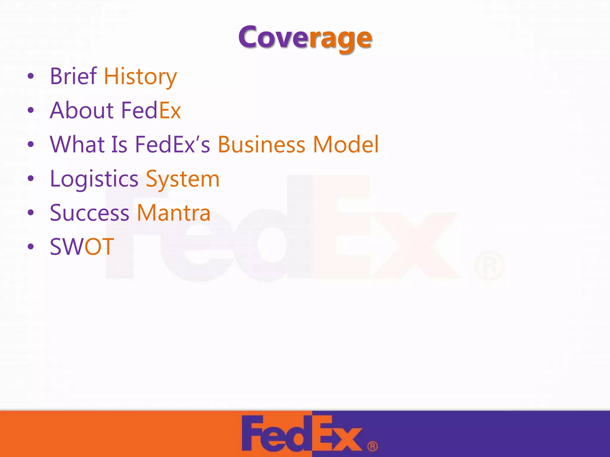 Fedex Business Model And Competitor Also | PPTX