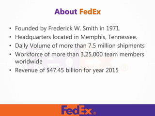 Fedex Business Model And Competitor Also | PPTX