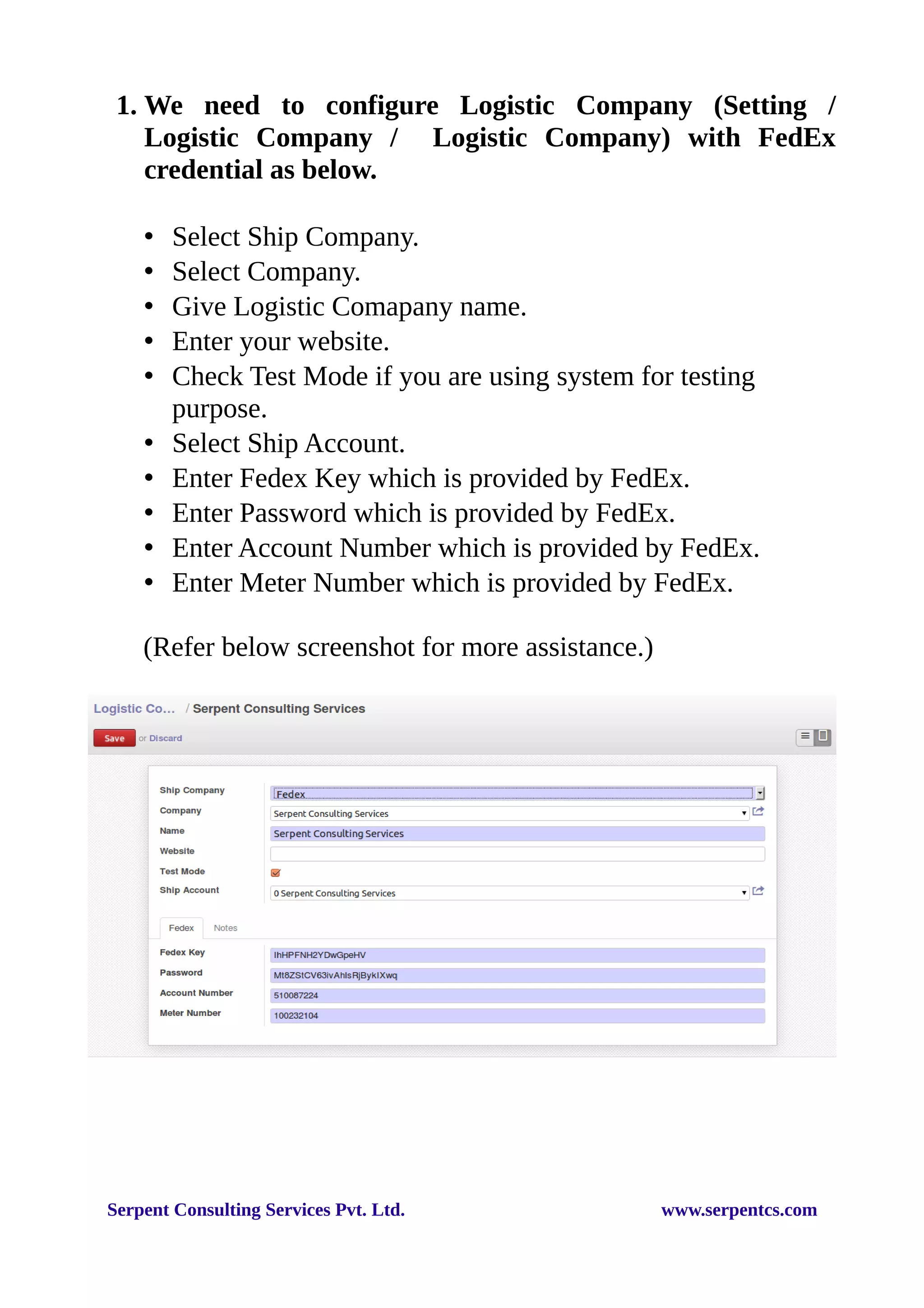 OpenERP-Fedex Integration by SerpentCS | PDF