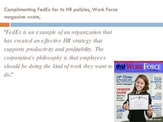 HR Practices in Fedex | PPT