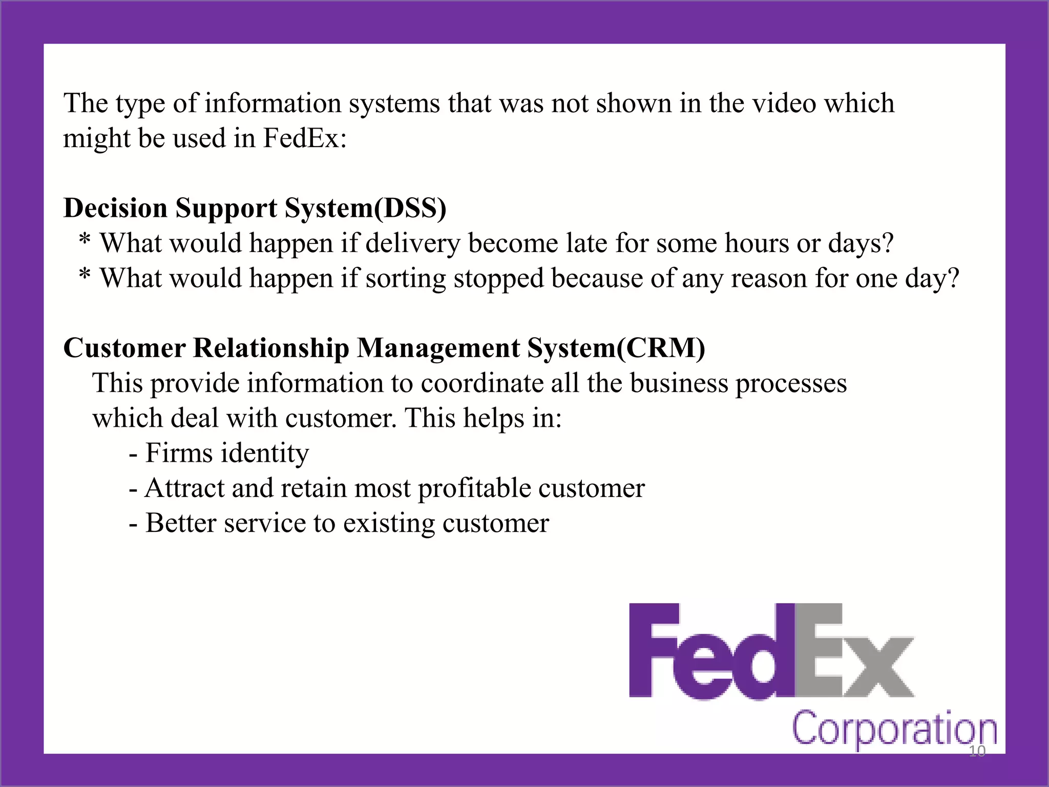 FedEx mis_case study | PPTX