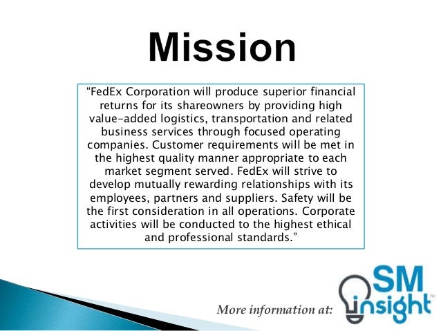 FedEx mission statement