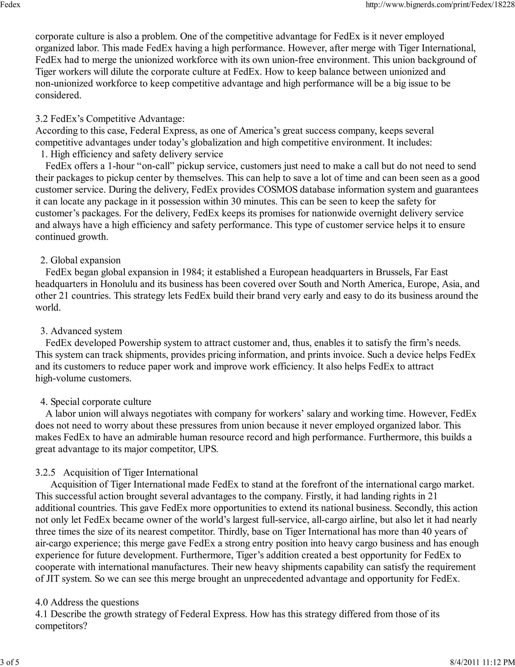 Fedex soln pdf | PDF | Logistics and Transportation Industry | Industries