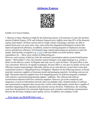 Fedex, Ups And Dhl | PDF