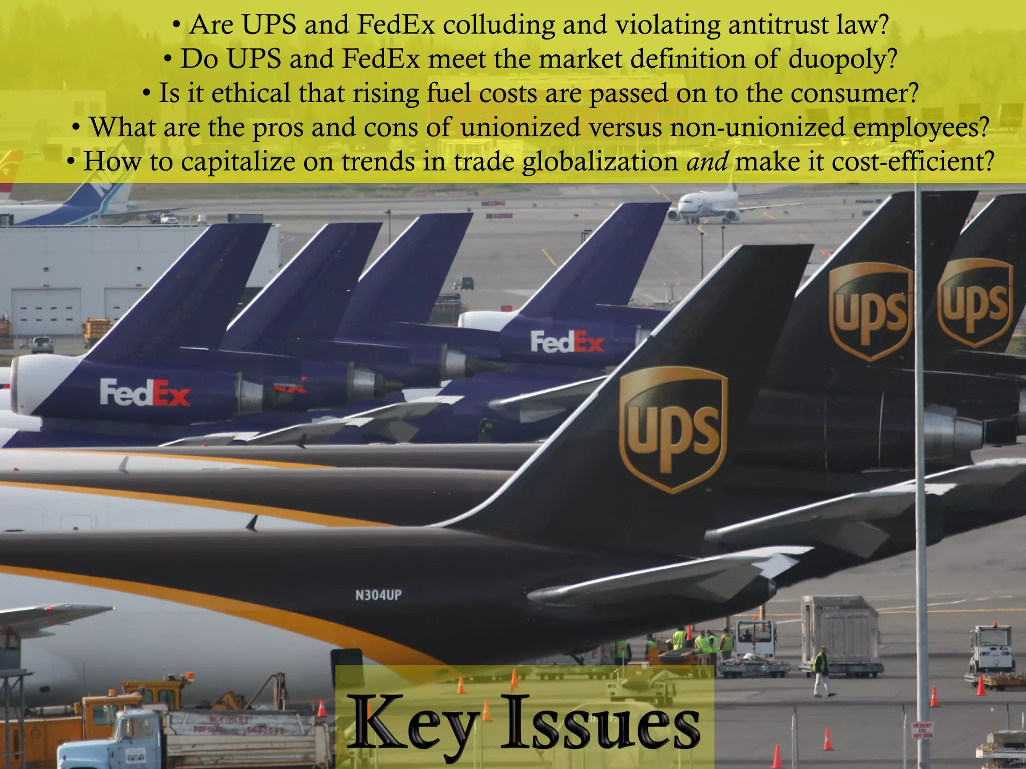 FedEx vs UPS - Strategic Management Analysis | PPTX