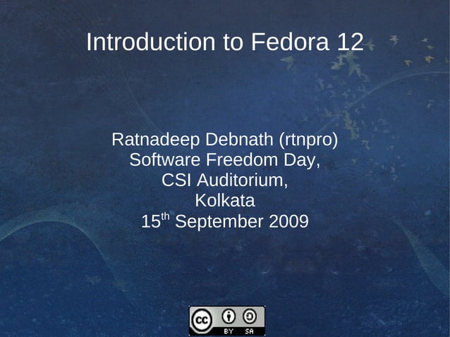 Fedora 12 Introduction | PPT