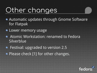 Fedora 29 features | PPT