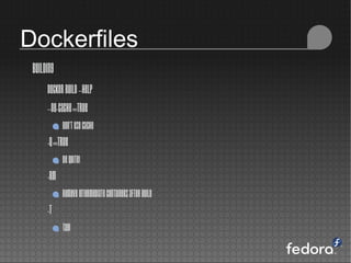 Fedora Dockerfiles | PPT