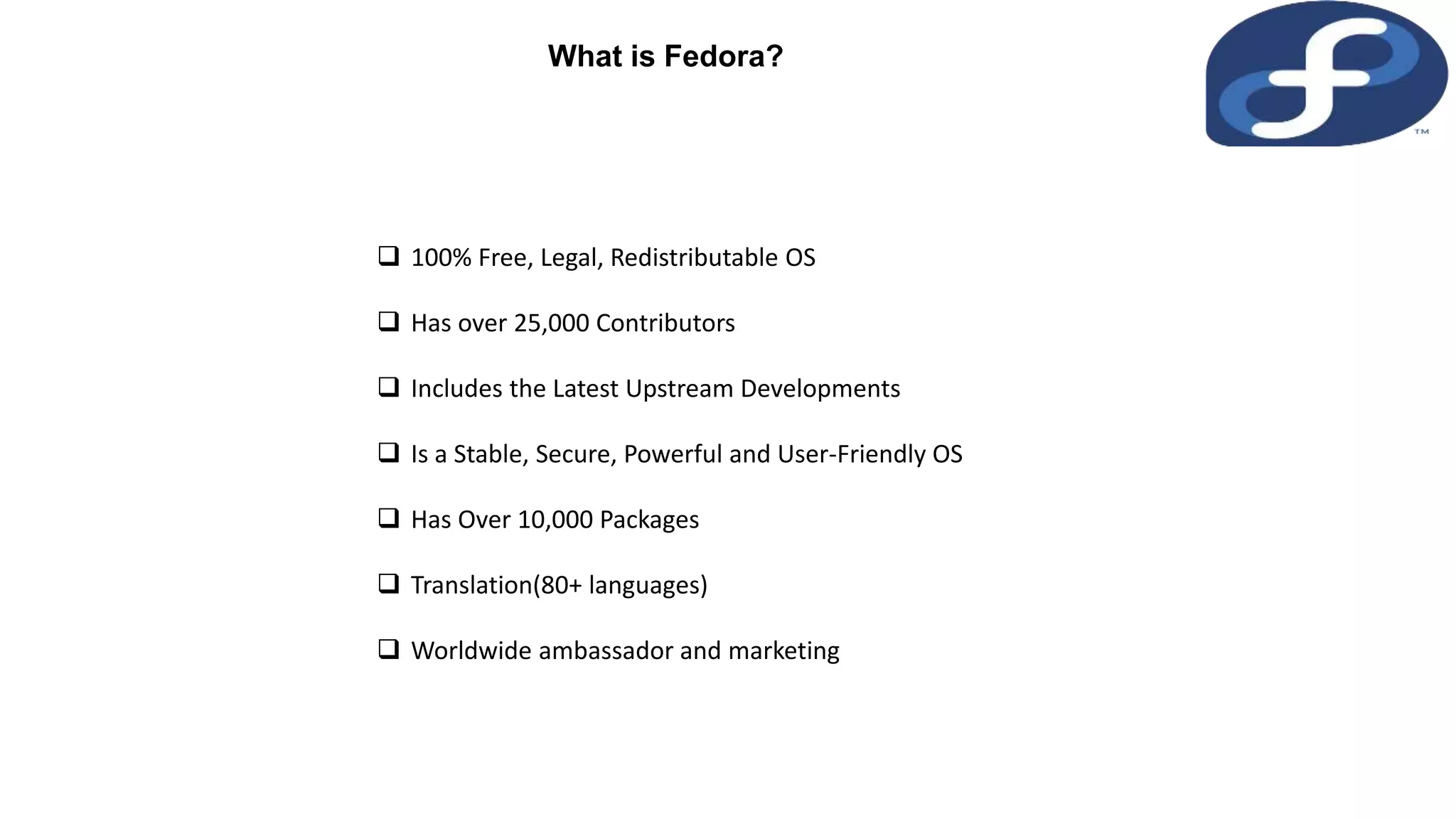 Fedora os presentation | PPTX