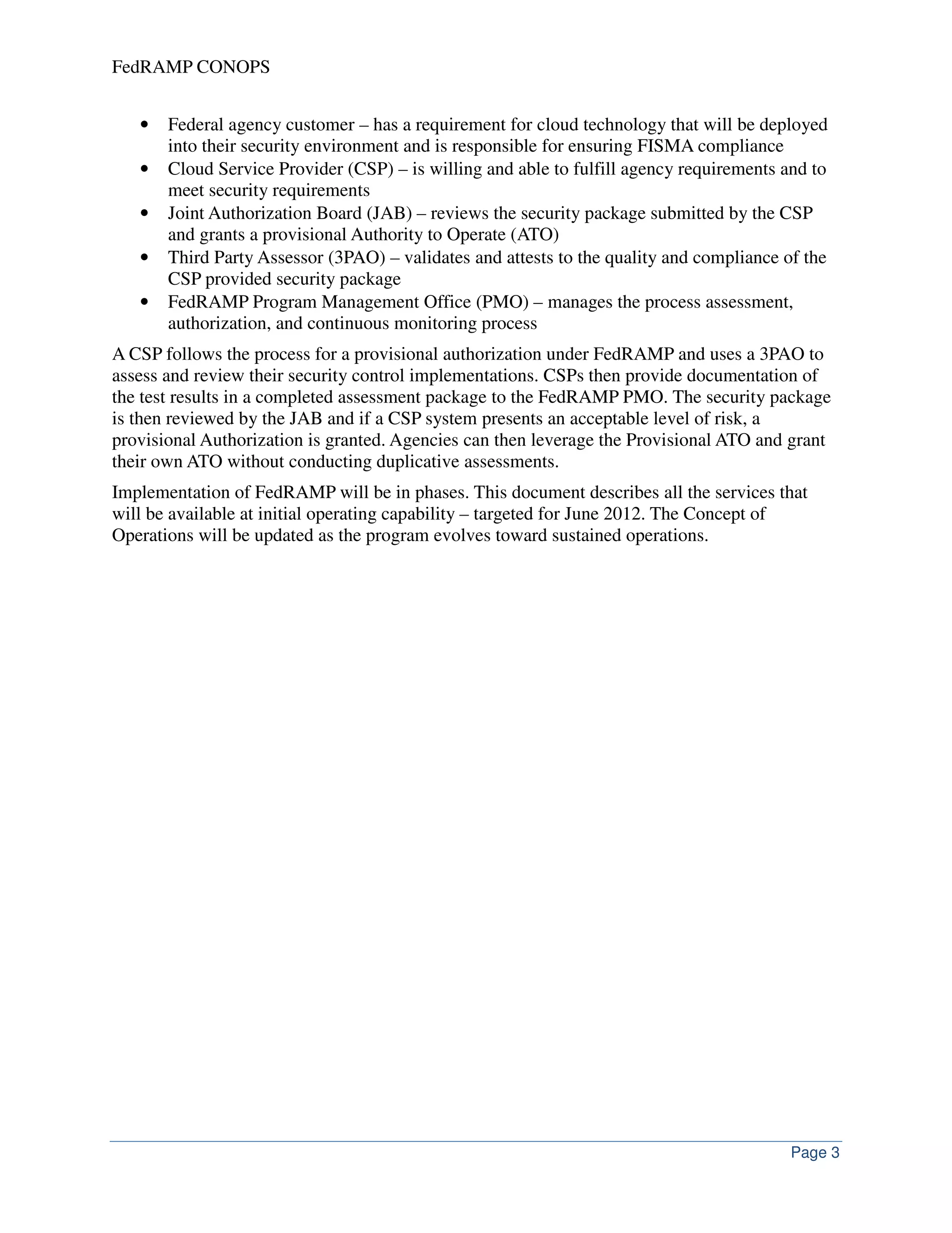 FedRAMP concept-of-operations-conops | PDF