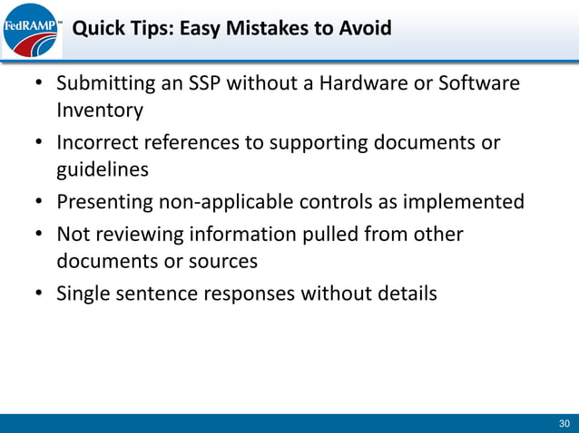 Fedramp developing-system-security-plan-slides | PDF