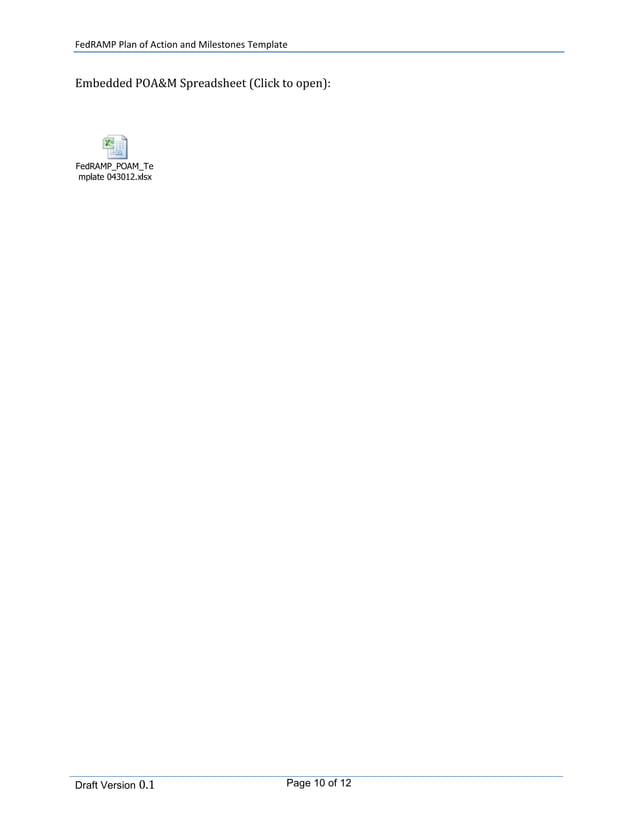 Plan of Action and Milestones (POA&M) | DOCX