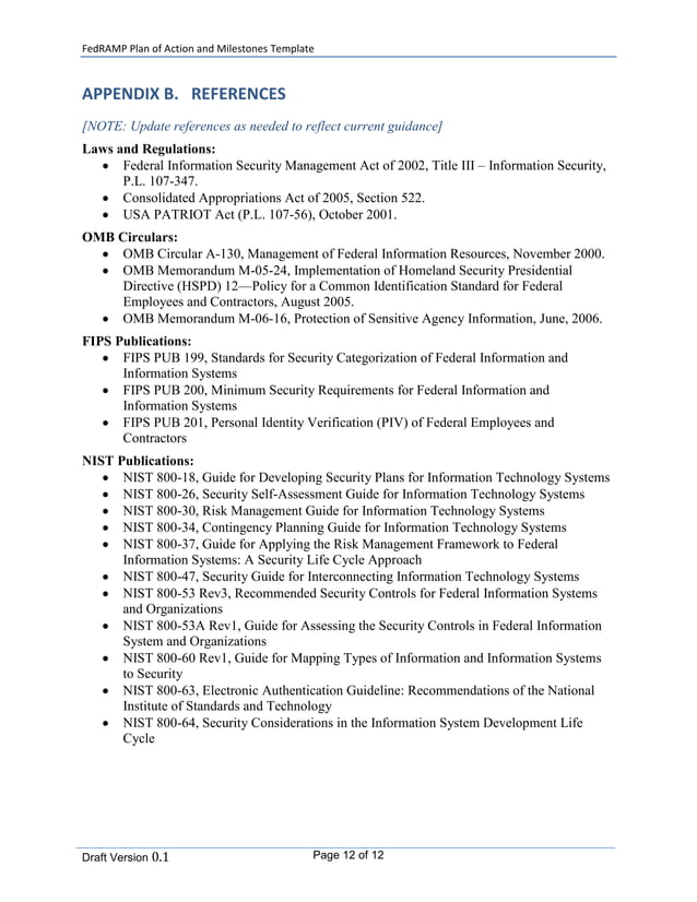Plan of Action and Milestones (POA&M) | DOCX