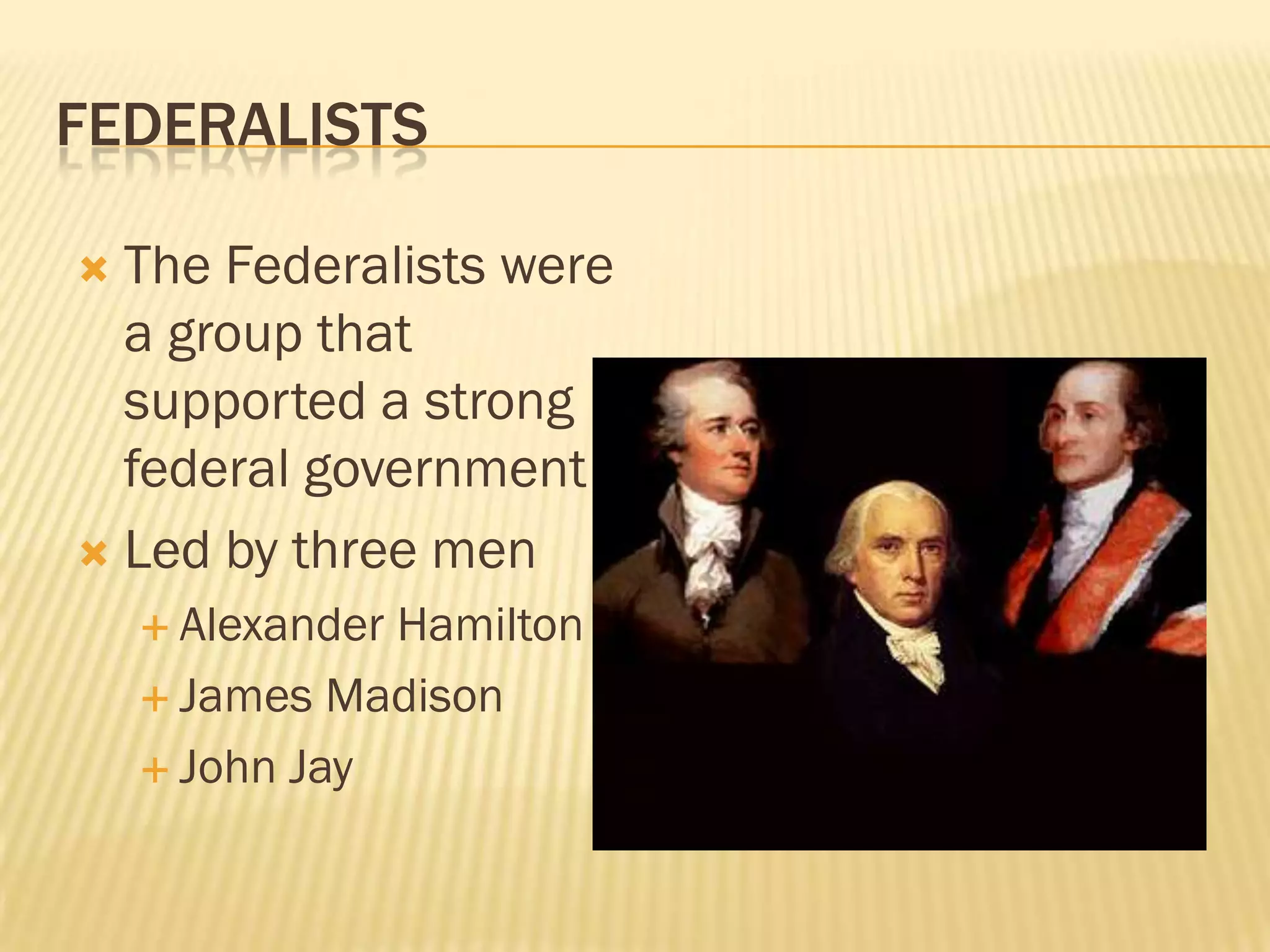 Federalists and anti-federalists | PPTX