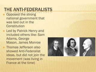 Anti Federalists Thomas Jefferson