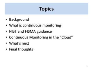 Implementing Continuous Monitoring | PPTX