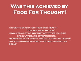 Food For Thought | PPT