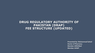Drug Regulatory Authority of Pakistan (DRAP) Fee Structure (Updated ...