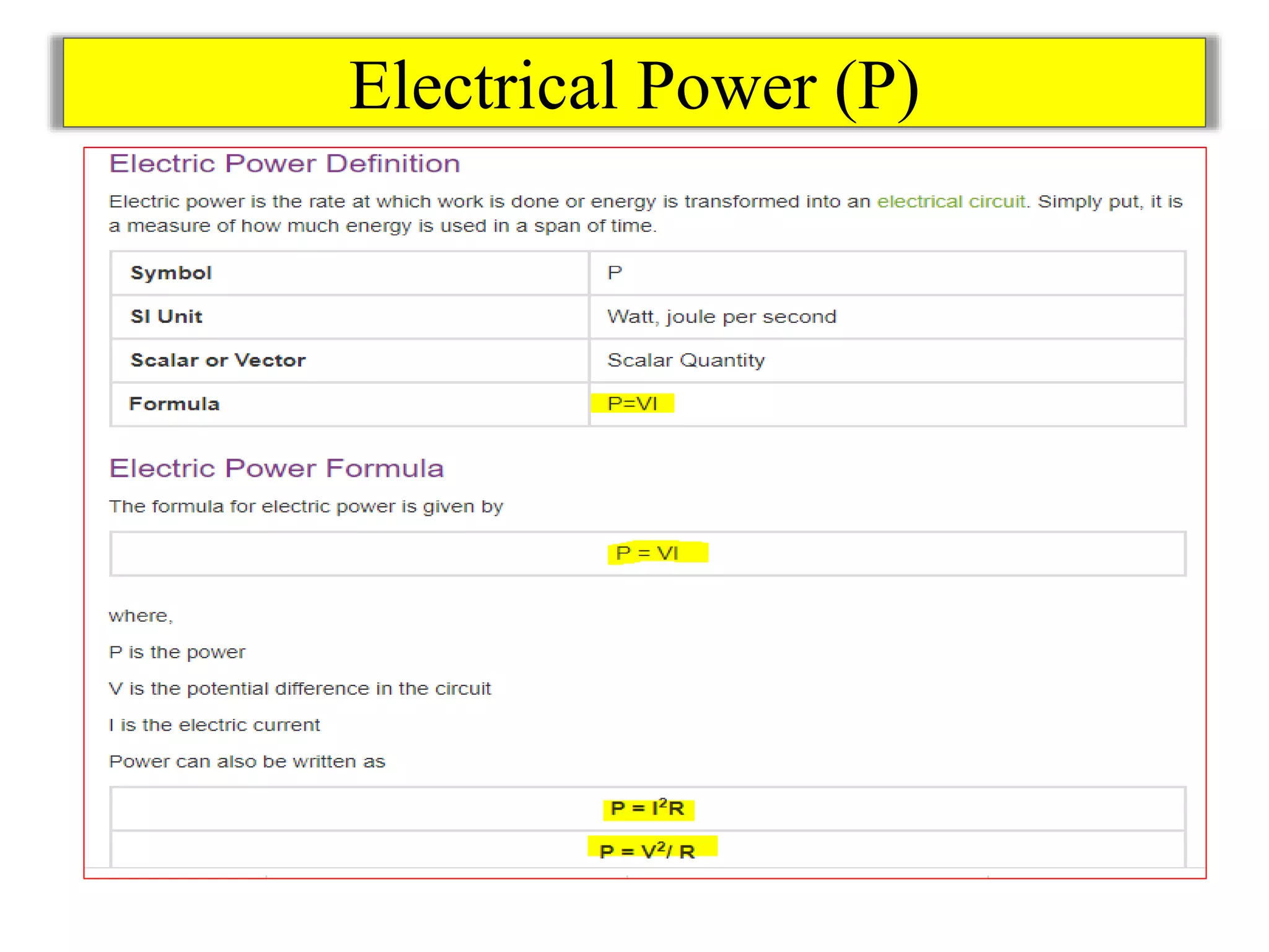 Basic Electrical Parameters ( Basic Electrical Engineering) | PPTX