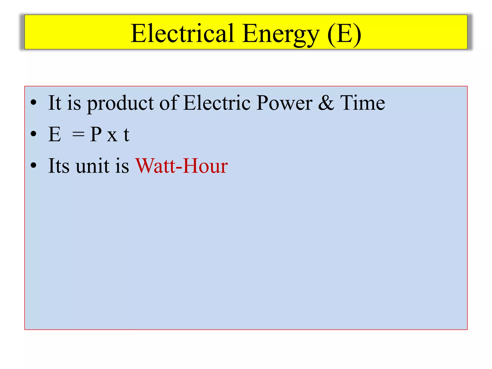 Basic Electrical Parameters ( Basic Electrical Engineering) | PPTX