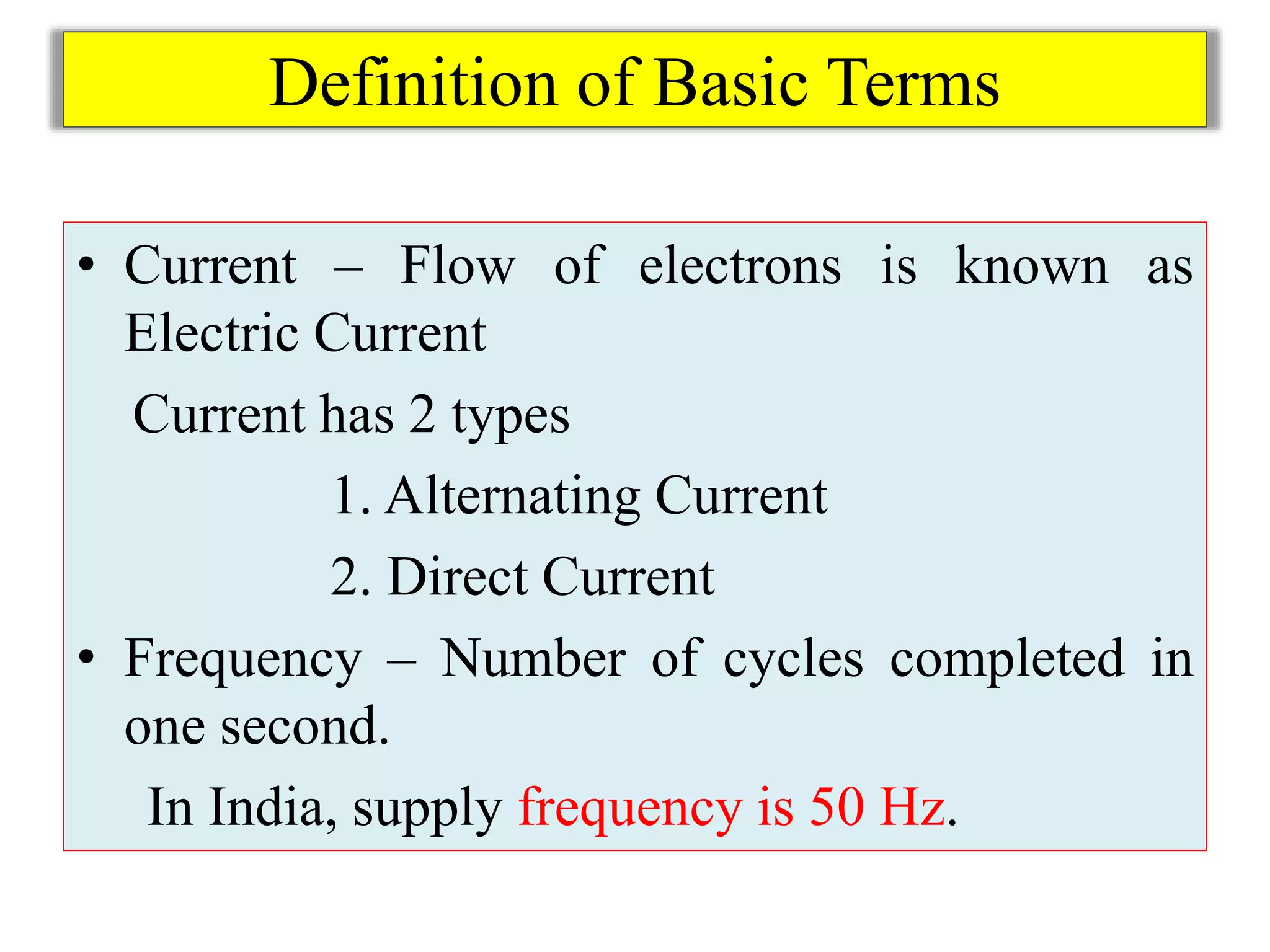 Basic Electrical Parameters ( Basic Electrical Engineering) | PPTX