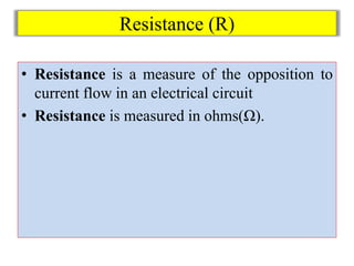 Basic Electrical Parameters ( Basic Electrical Engineering) | PPTX