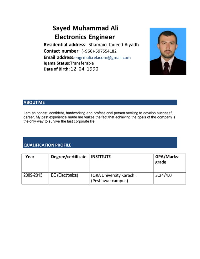 S M Ali CV - BMS Service Engr | DOCX | Civil Engineering Industry | Industries