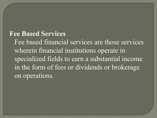 Fee based retail financial services | PPTX
