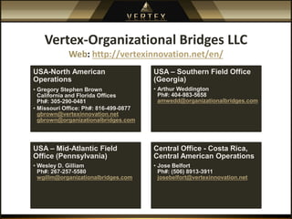 VERTEX ORGANIZATIONAL BRIDGES LLC POWERPOINT OVERVIEW- JB.pptx CAFLMO | PDF