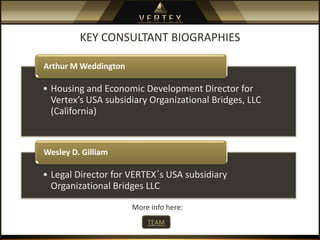 VERTEX ORGANIZATIONAL BRIDGES LLC POWERPOINT OVERVIEW- JB.pptx CAFLMO | PDF