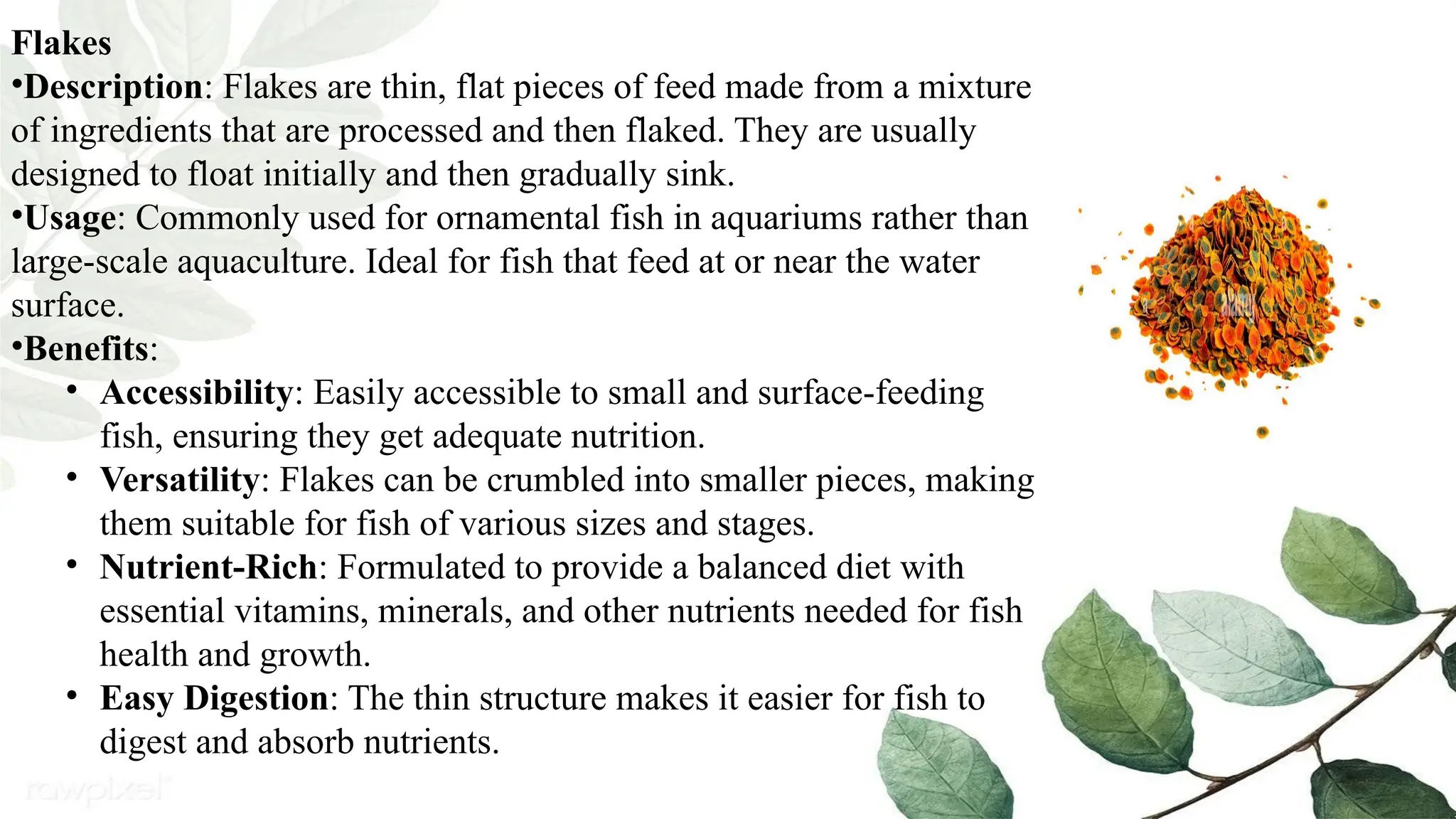 types of feed use in aquaculture in details | PPT