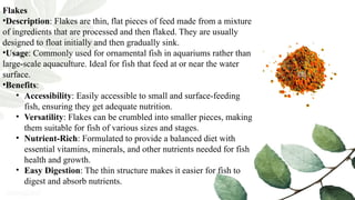 types of feed use in aquaculture in details | PPTX