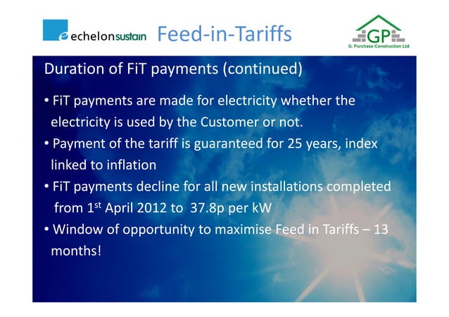 Feed-in tariff process | PPT