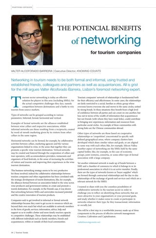 The potential Benefits of Networking for Tourism Companies | PDF ...