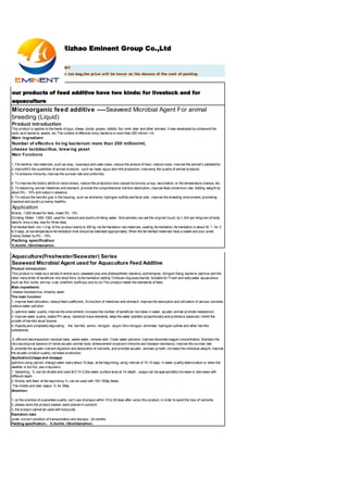 Feed additive 报价 | PDF