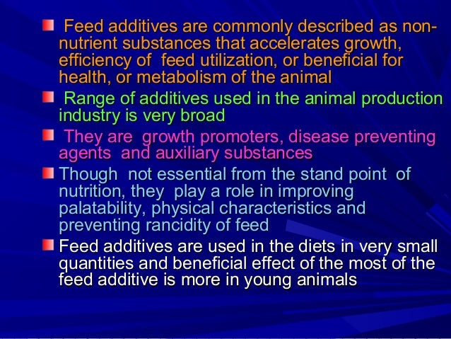 Feed additives for livestock and poultry