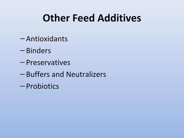 Feed additives | PPT