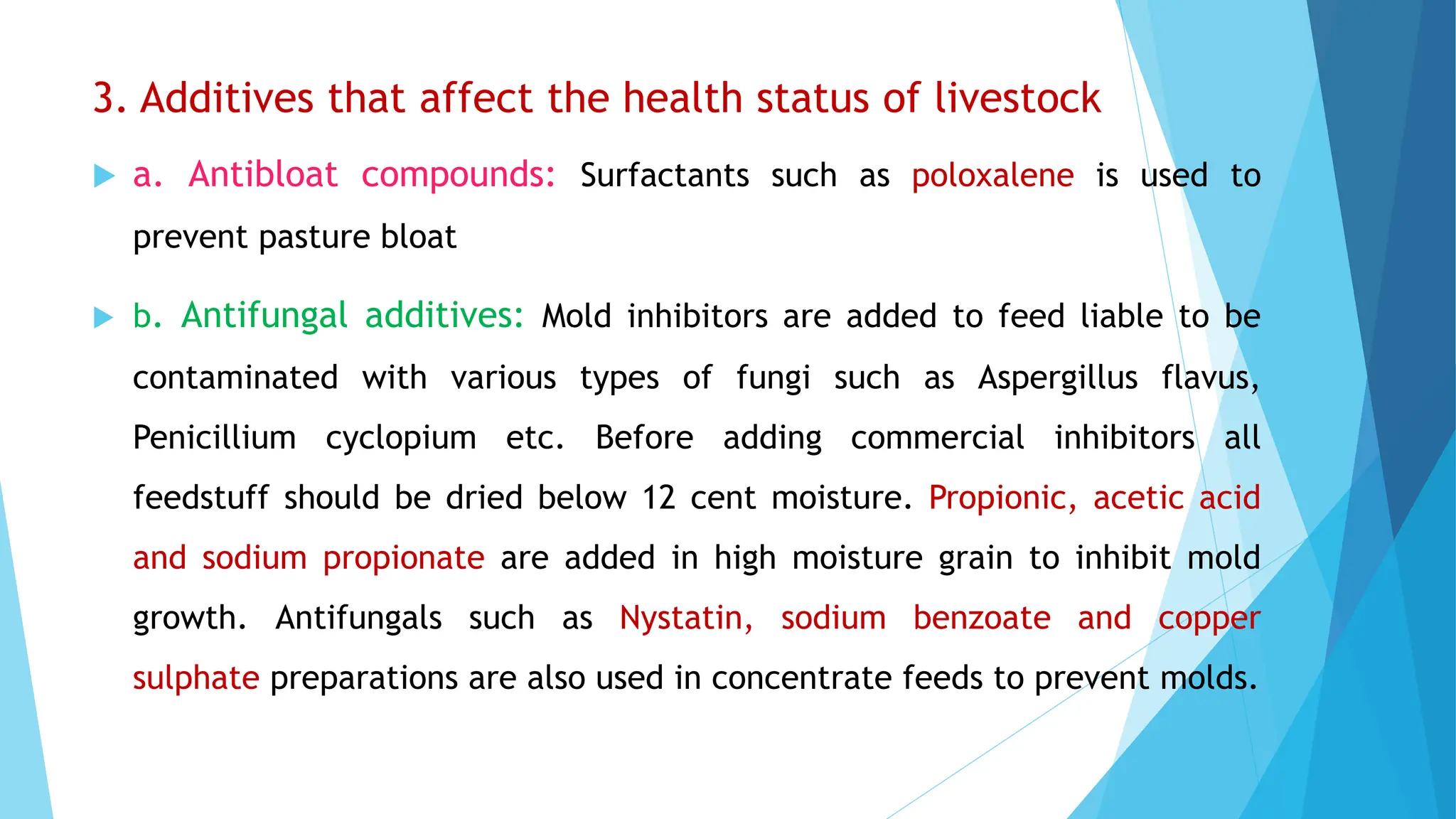 Feed additives, classification and examples | PPTX