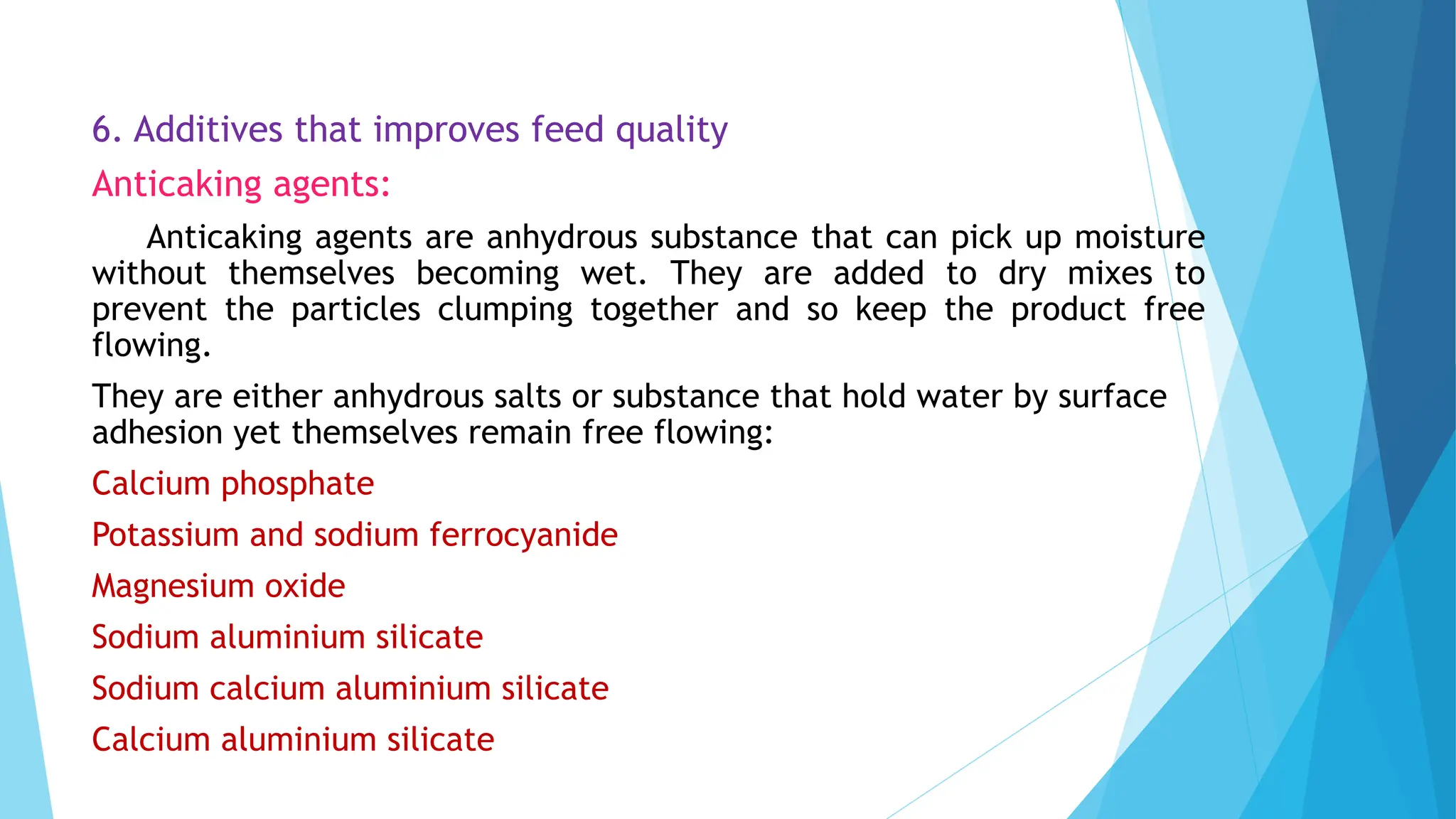 Feed additives, classification and examples | PPTX